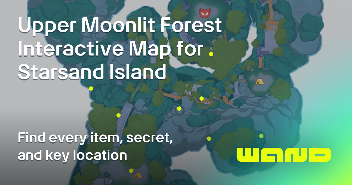 Upper Moonlit Forest Map for Starsand Island Checklist by Category ...