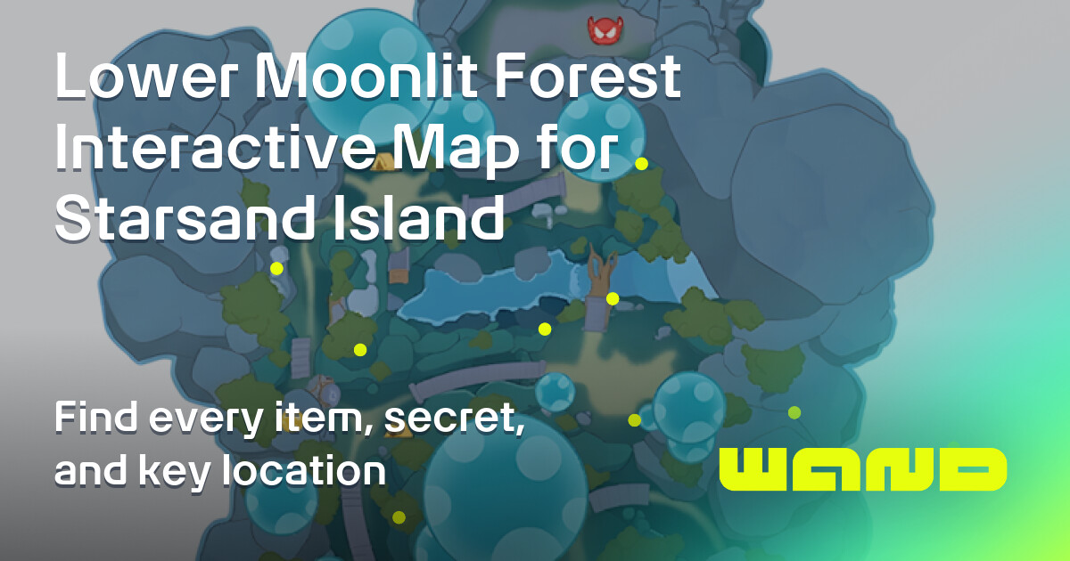 Lower Moonlit Forest Map for Starsand Island | Wand