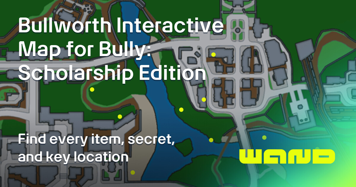 Hauptmission - Bullworth Karte für Bully: Scholarship Edition Checklist ...