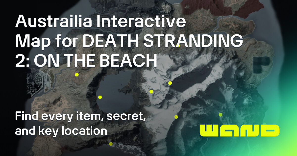 Beached Things' (BTs) Area - Australia Map for DEATH STRANDING 2: ON ...