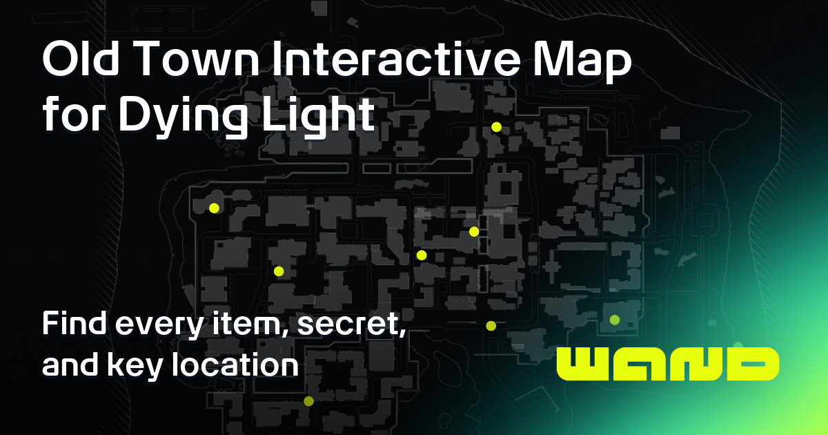 Old Town Map for Dying Light Checklist by Category - 100% Completion ...