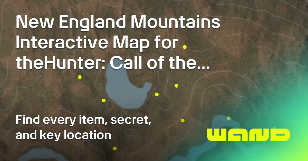 theHunter: Call of the Wild向けNew England Mountainsマップ Checklist by ...
