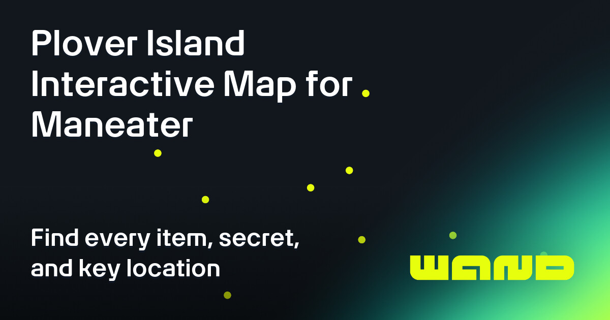 Plover Island Map for Maneater Checklist by Category - 100% Completion ...
