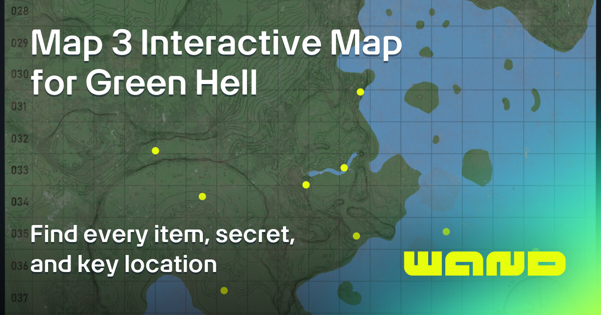 Settlement - Map 3 Map for Green Hell Checklist | WeMod Maps