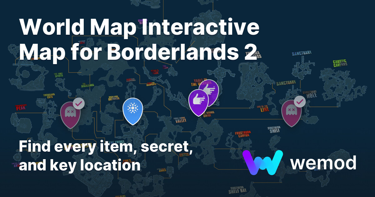 Mapa World Map para Borderlands 2 | WeMod