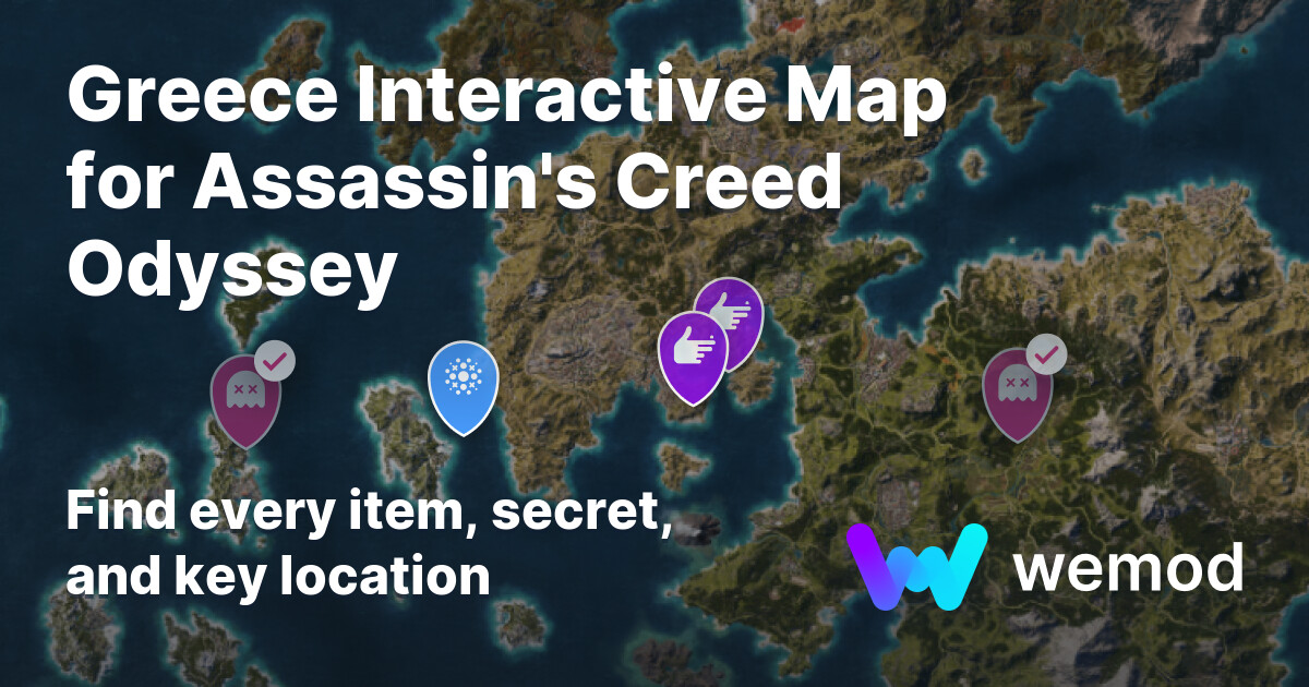 Assassin's Creed Odyssey을(를) 위한 Greece 맵 | Wand