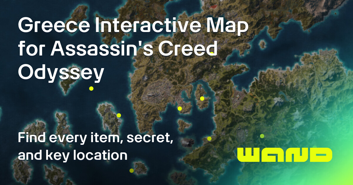 Greece Map for Assassin's Creed Odyssey Checklist by Category - 100% ...