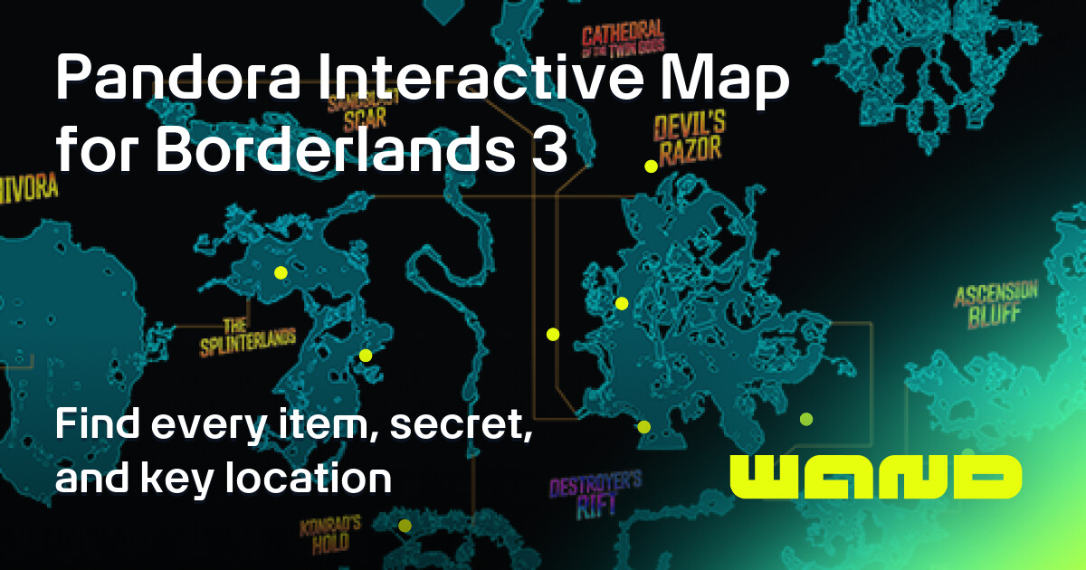 Borderlands 3 的 Pandora 地图 Checklist by Category - 100% Completion ...