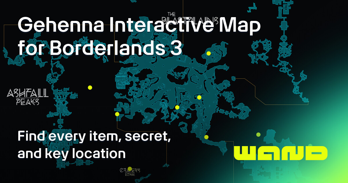 Mapa Gehenna para Borderlands 3 Checklist by Category - 100% Completion ...