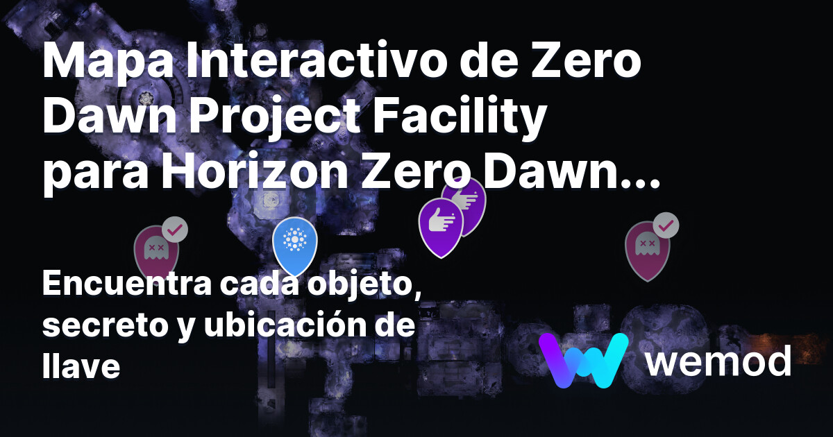 Mapa Zero Dawn Project Facility para Horizon Zero Dawn Complete Edition ...