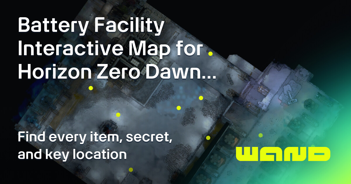 Battery Facility Map for Horizon Zero Dawn Complete Edition Checklist ...