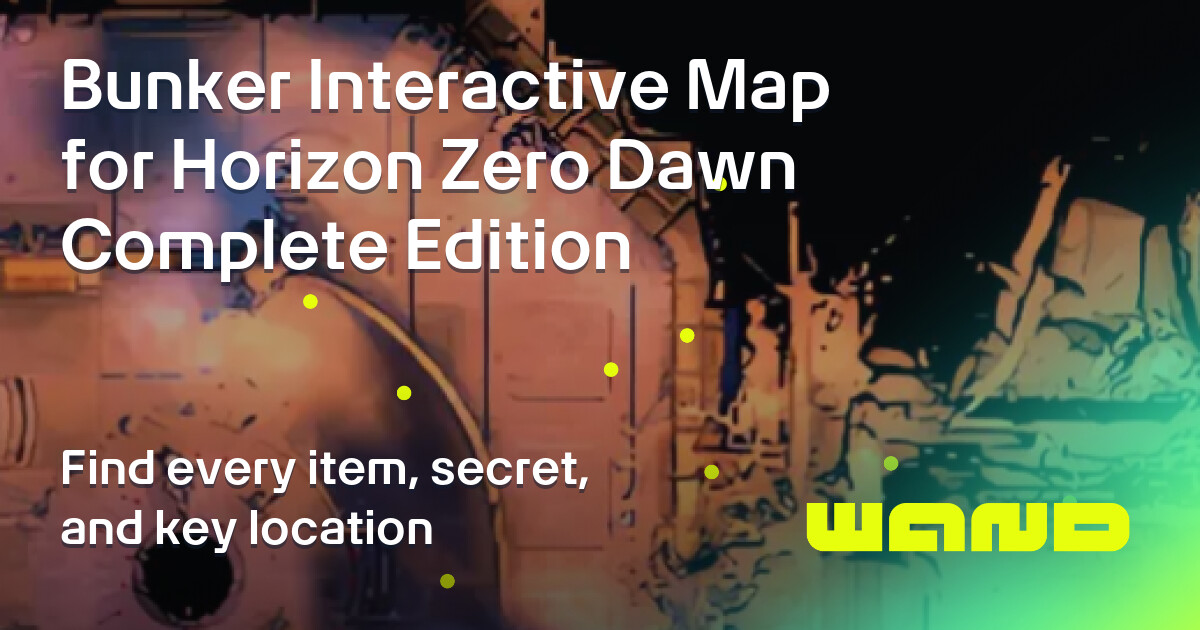 malzemeler - Carte Bunker pour Horizon Zero Dawn Complete Edition ...