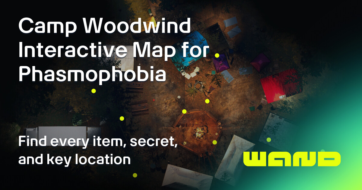 Phasmophobia을(를) 위한 Camp Woodwind 맵 | Wand