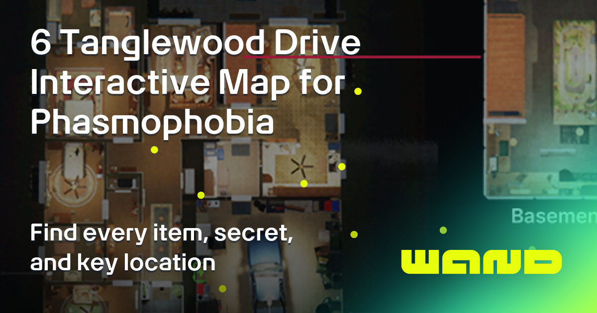 6 Tanglewood Drive Map for Phasmophobia Checklist by Category - 100% ...