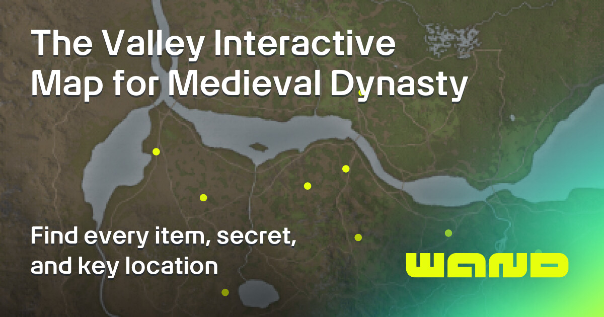 แผนที่ The Valley สำหรับ Medieval Dynasty Checklist by Category - 100% ...
