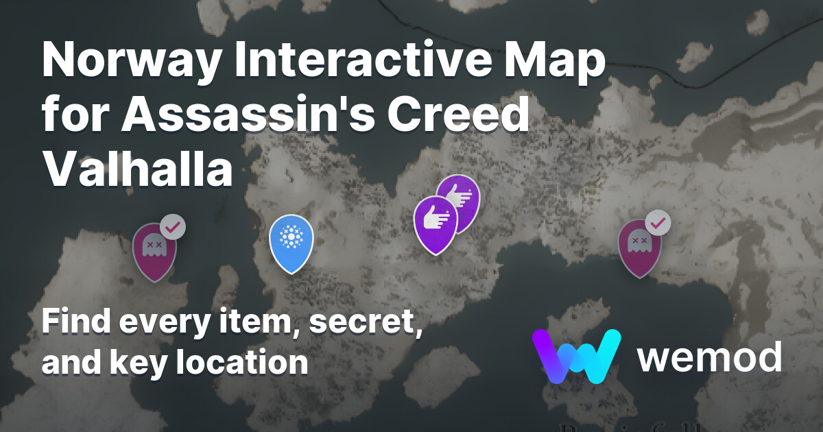 แผนที่ Norway สำหรับ Assassin's Creed Valhalla | Wand