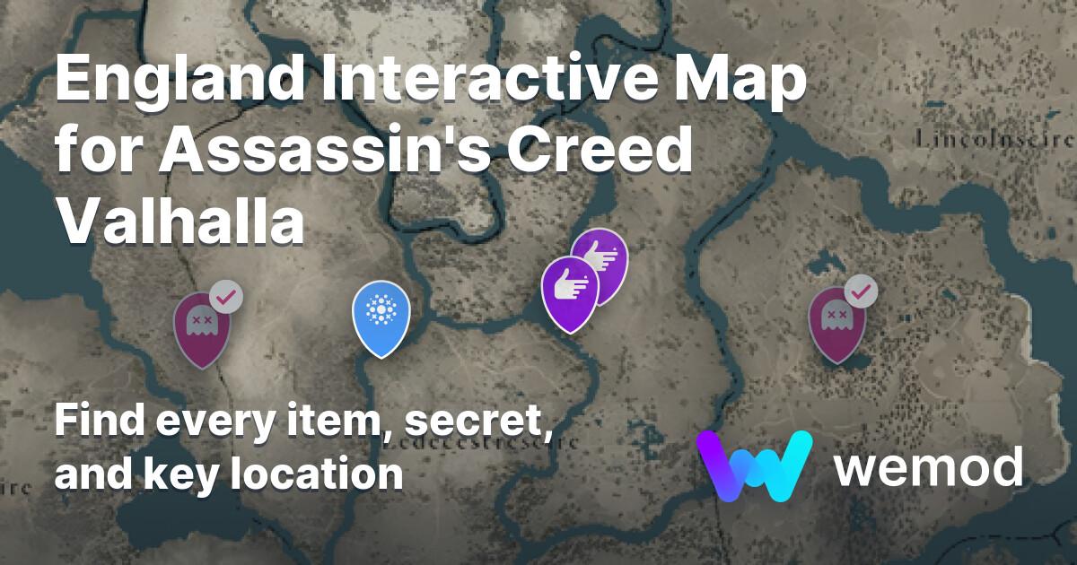 แผนที่ England สำหรับ Assassin's Creed Valhalla | WeMod