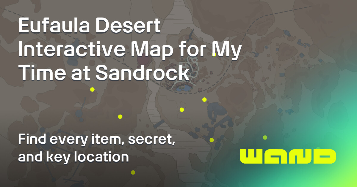 Hard Rock - Eufaula Desert Map for My Time at Sandrock Checklist ...
