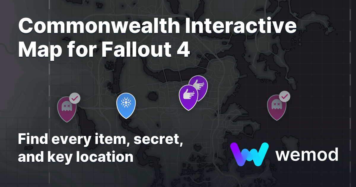 Fallout 4을(를) 위한 Commonwealth 맵 | Wand