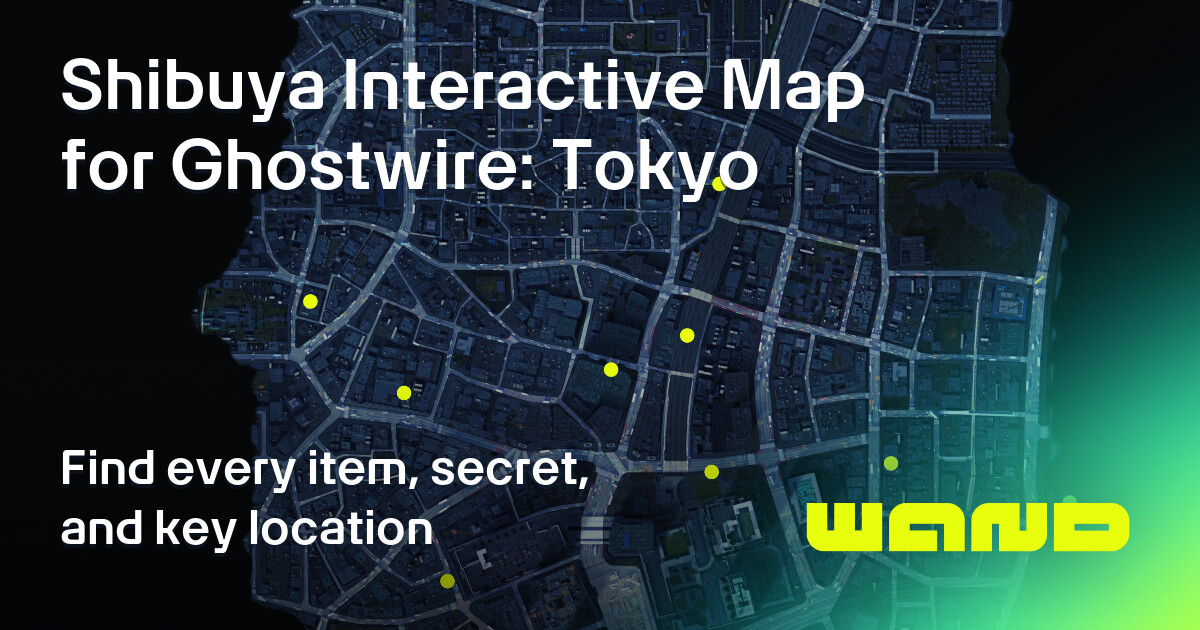 Shibuya Map for Ghostwire: Tokyo Checklist by Category - 100% ...