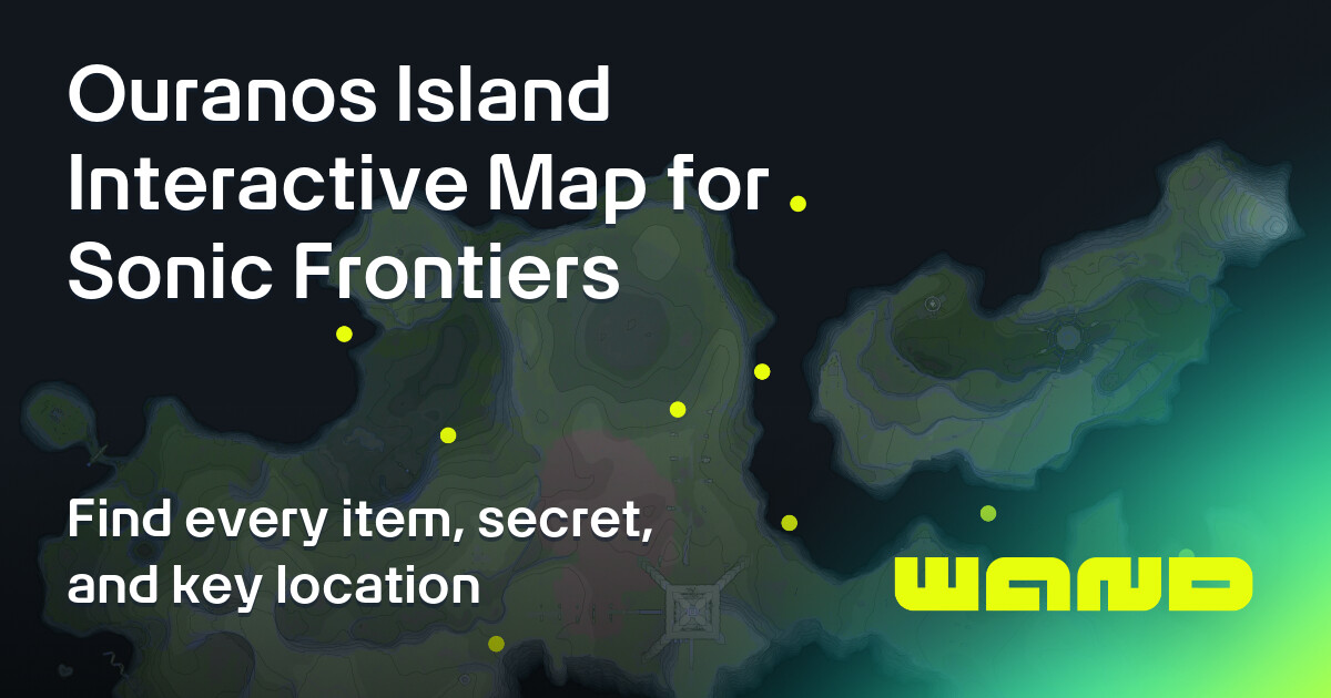 Ouranos Island Map for Sonic Frontiers Checklist by Category - 100% ...