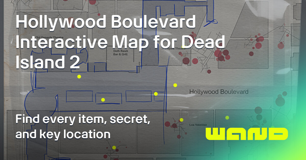 Hollywood Boulevard Map for Dead Island 2 | Wand