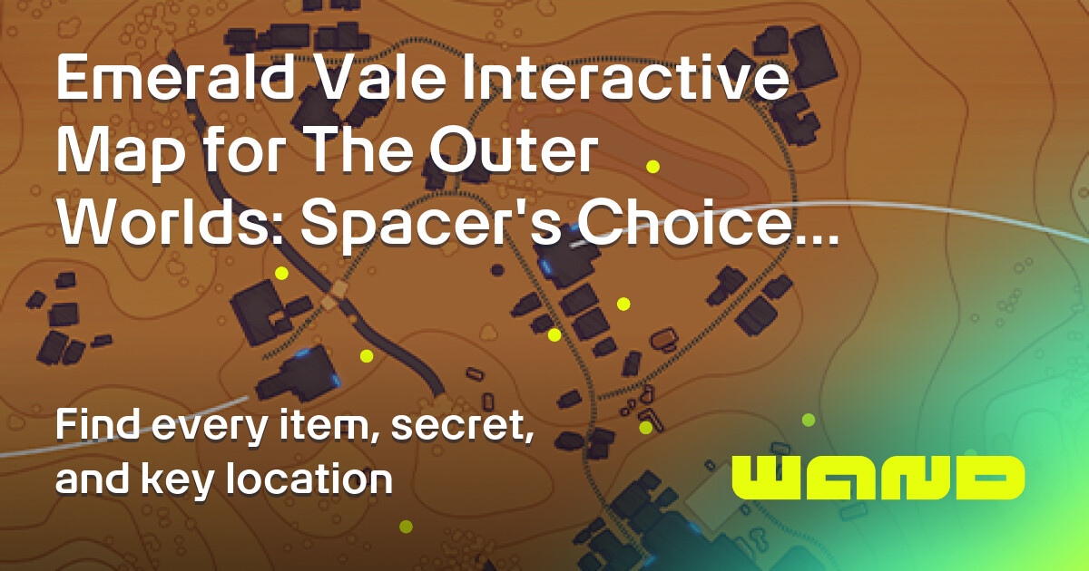 Task - Emerald Vale Map for The Outer Worlds: Spacer's Choice Edition ...