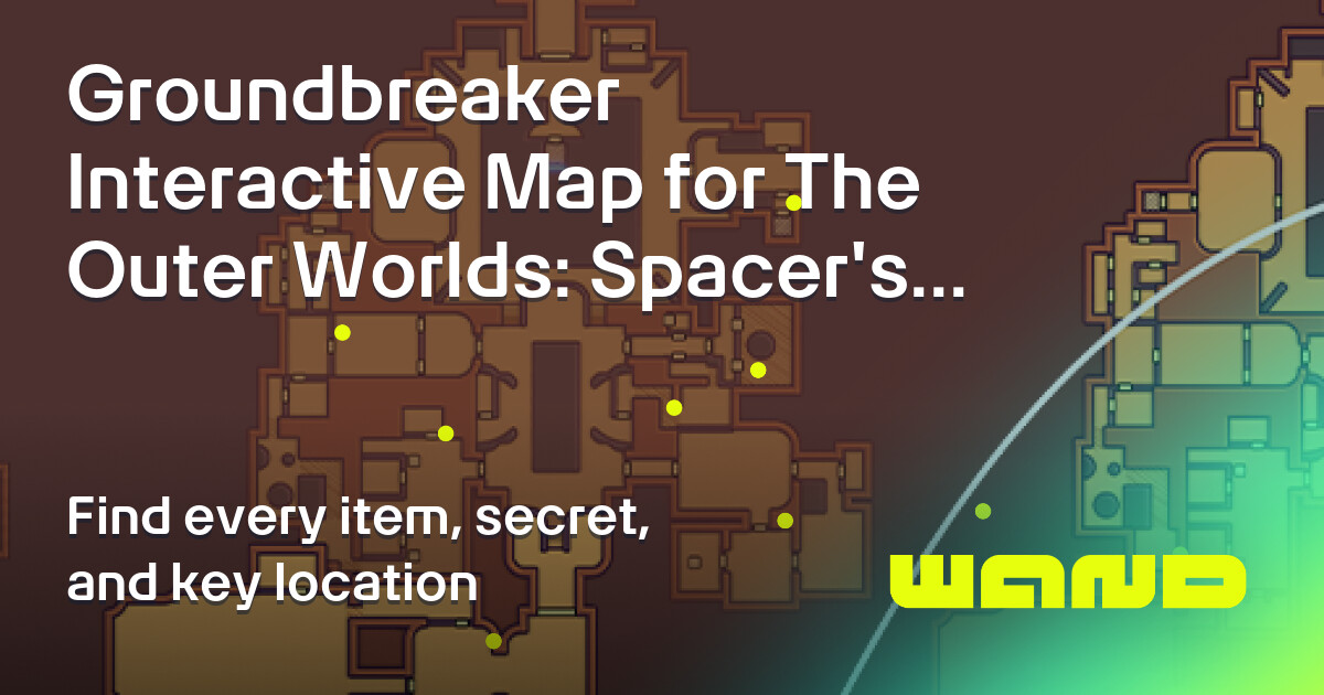 Codex - Groundbreaker Map for The Outer Worlds: Spacer's Choice Edition ...