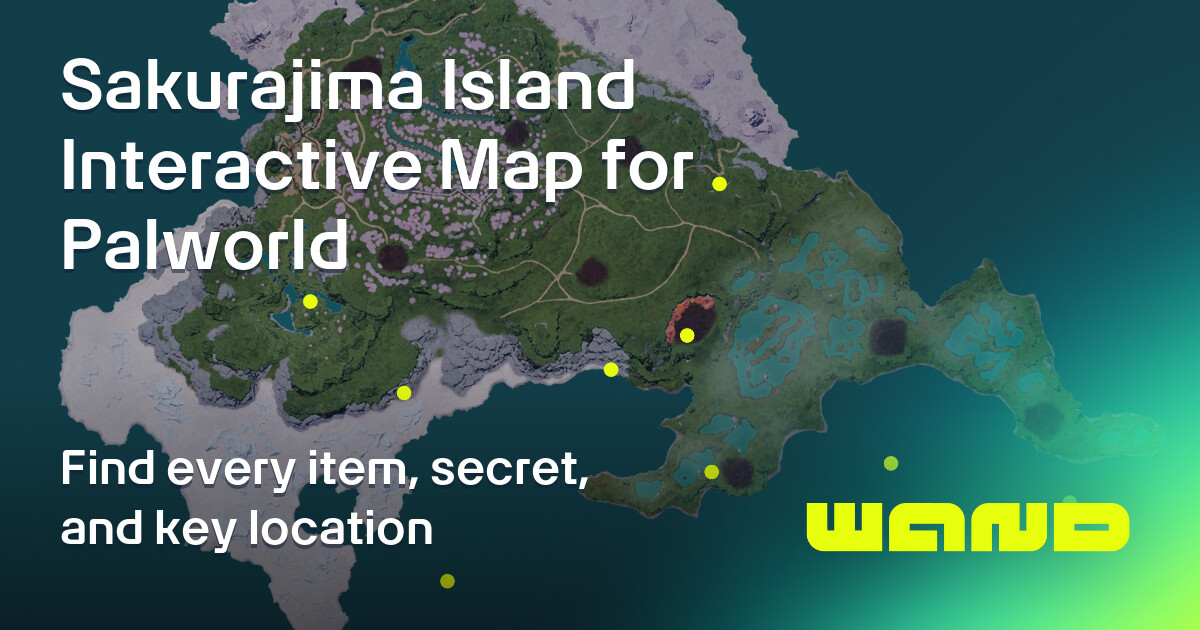 Sakurajima Island Map for Palworld Checklist by Category - 100% ...