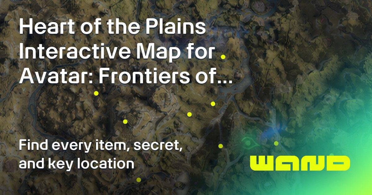 Heart of the Plains Map for Avatar: Frontiers of Pandora Checklist by ...
