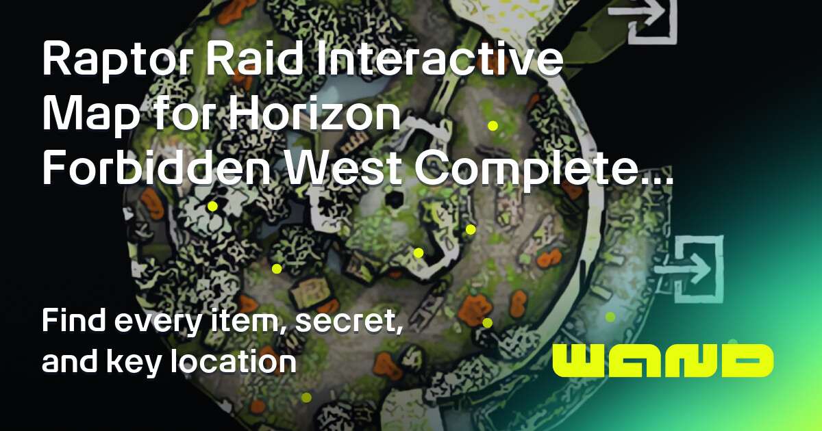 Mapa Raptor Raid para Horizon Forbidden West Complete Edition Checklist ...