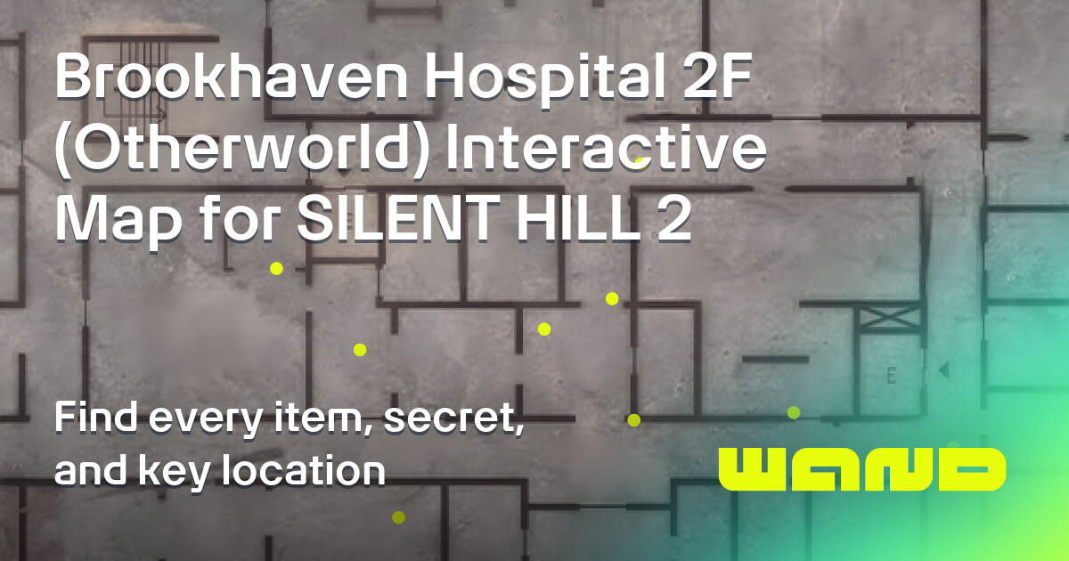 Carte Brookhaven Hospital 2F (Otherworld) pour SILENT HILL 2 Checklist ...