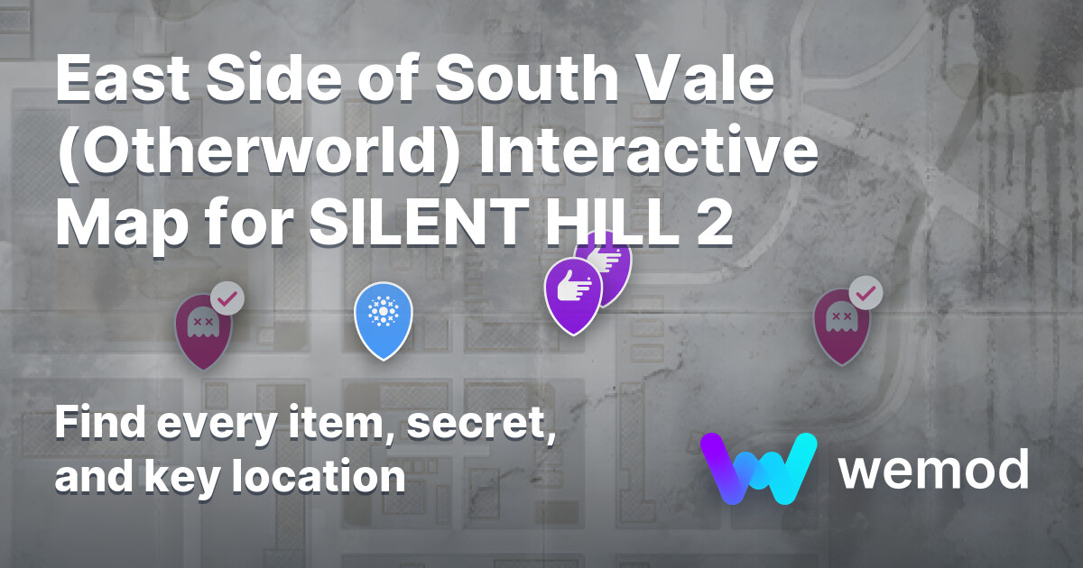Mappa East Side of South Vale (Otherworld) per SILENT HILL 2 | WeMod