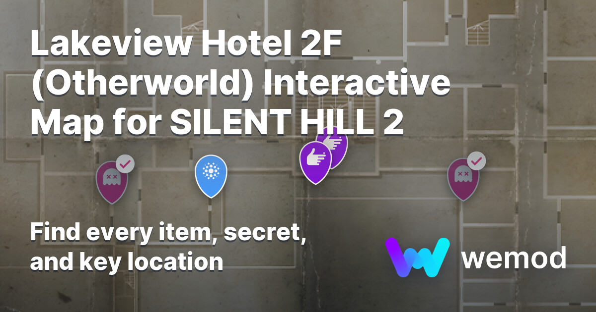 SILENT HILL 2 的 Lakeview Hotel 2F (Otherworld) 地图 | Wand