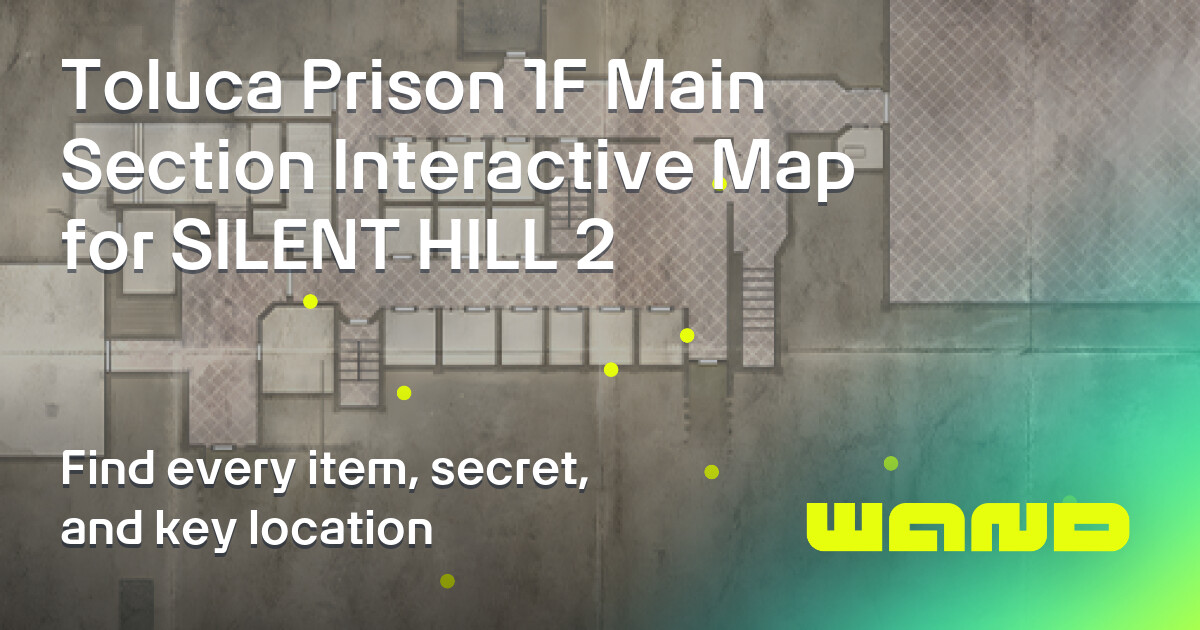 Health - Toluca Prison 1F Main Section Map for SILENT HILL 2 Checklist ...