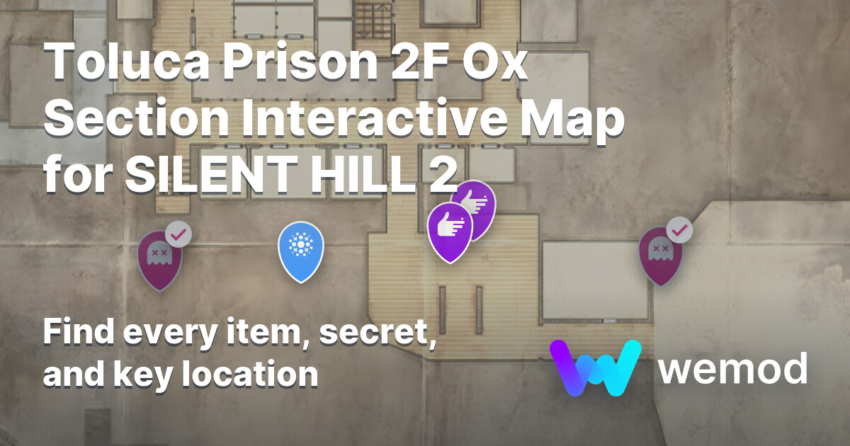Mappa Toluca Prison 2F Ox Section per SILENT HILL 2 | WeMod