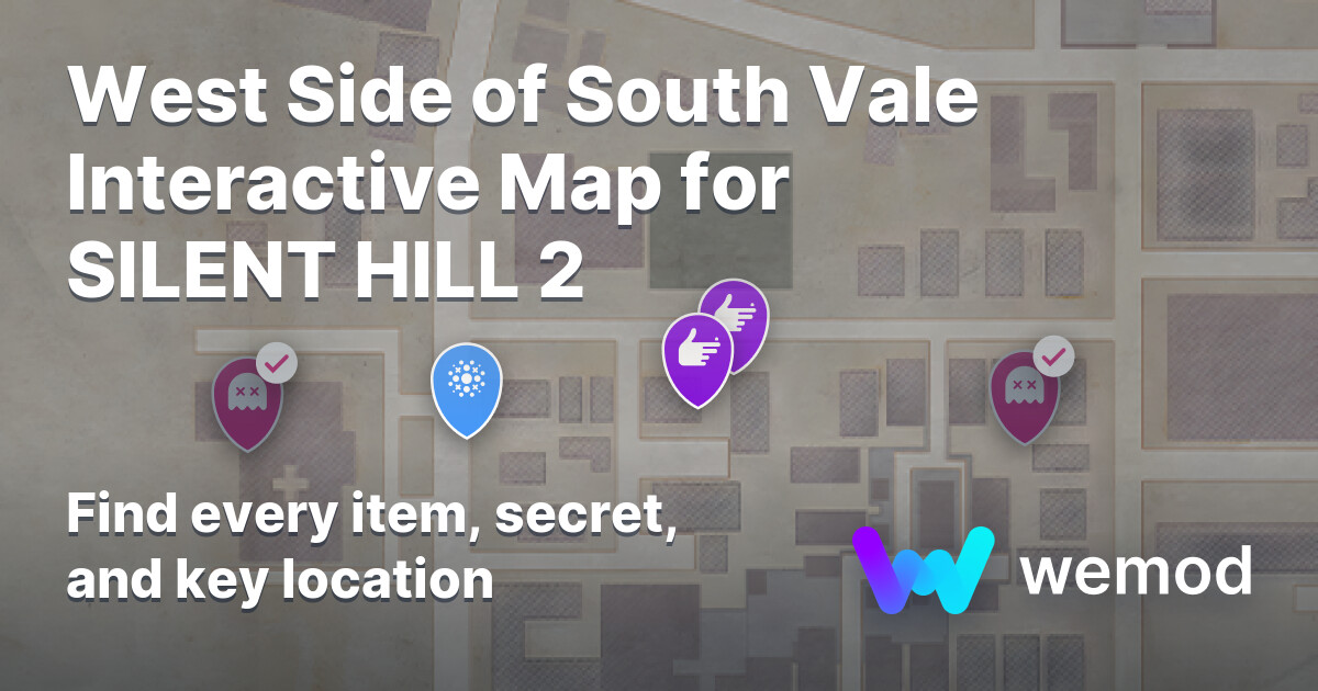 West Side of South Vale Map for SILENT HILL 2 | Wand
