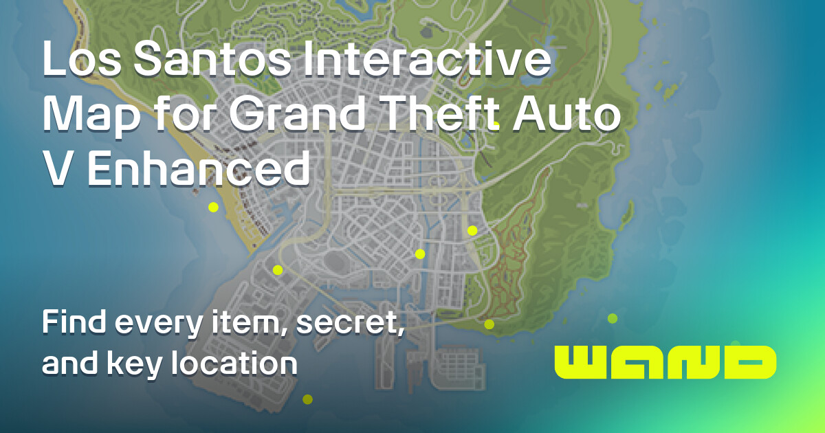 Los Santos Map for Grand Theft Auto V Enhanced | Wand