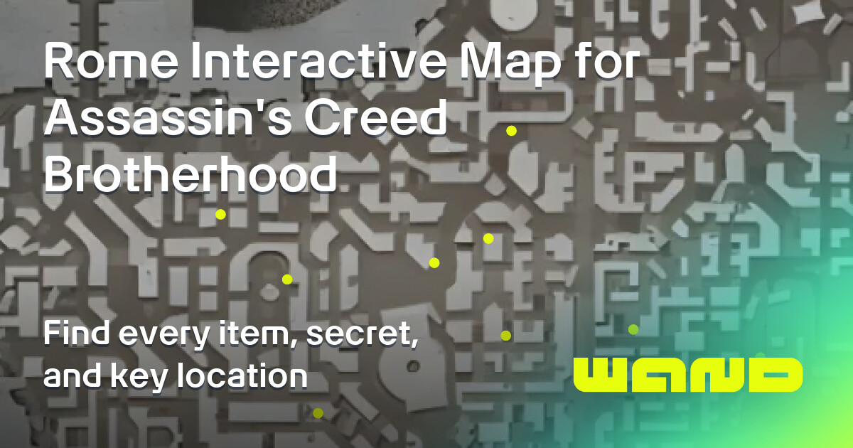 Rome Map for Assassin's Creed Brotherhood Checklist by Category - 100% ...