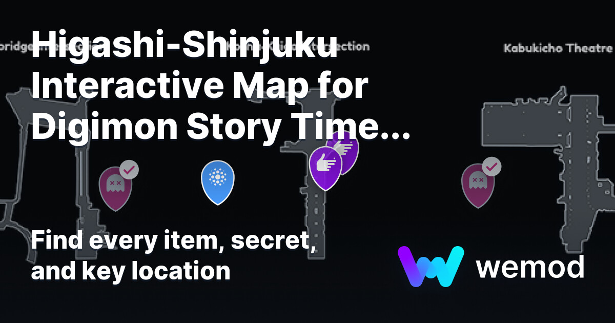 Mapa Higashi-Shinjuku para Digimon Story Time Stranger | Wand