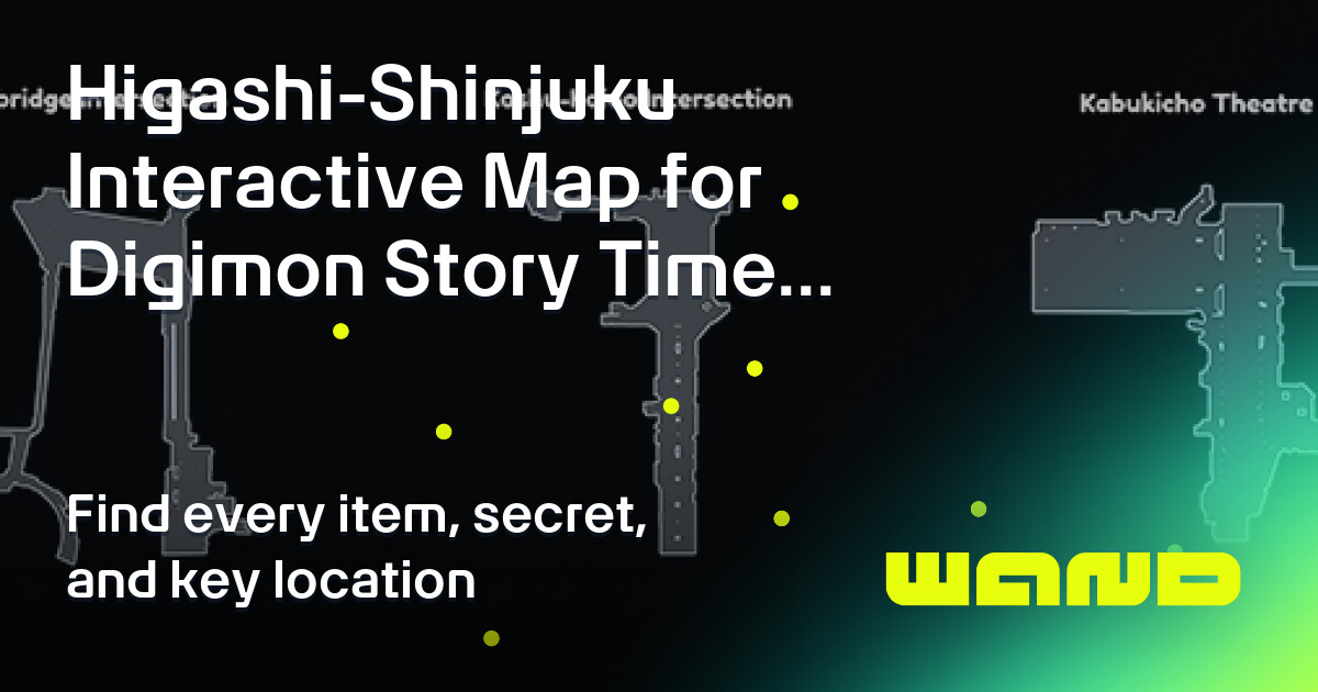 Higashi-Shinjuku Map for Digimon Story Time Stranger | Wand