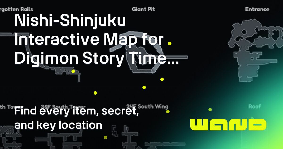 Nishi-Shinjuku Map for Digimon Story Time Stranger | Wand