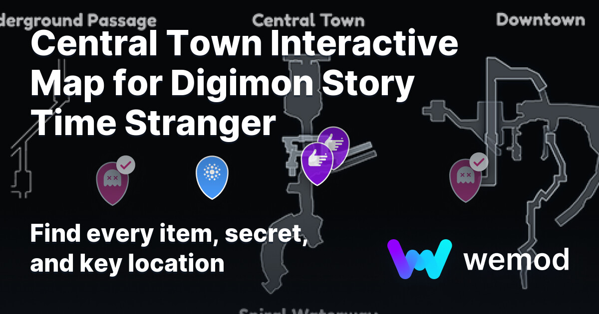 Peta Central Town untuk Digimon Story Time Stranger | Wand
