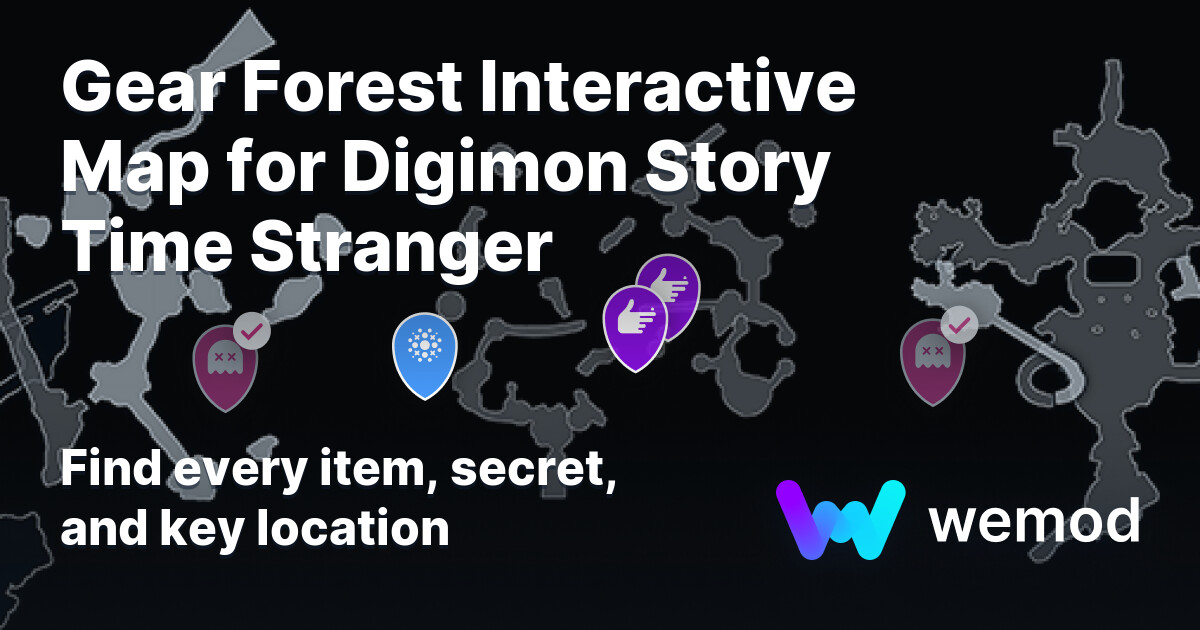 แผนที่ Gear Forest สำหรับ Digimon Story Time Stranger | Wand
