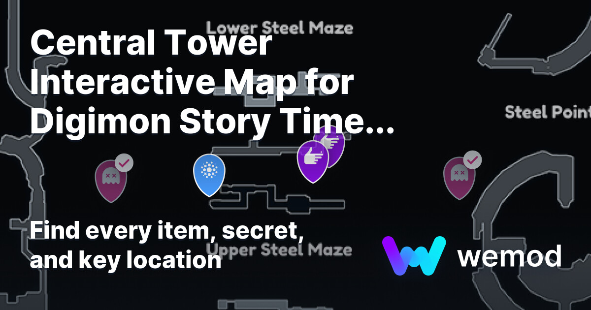 Central Tower Map for Digimon Story Time Stranger | Wand