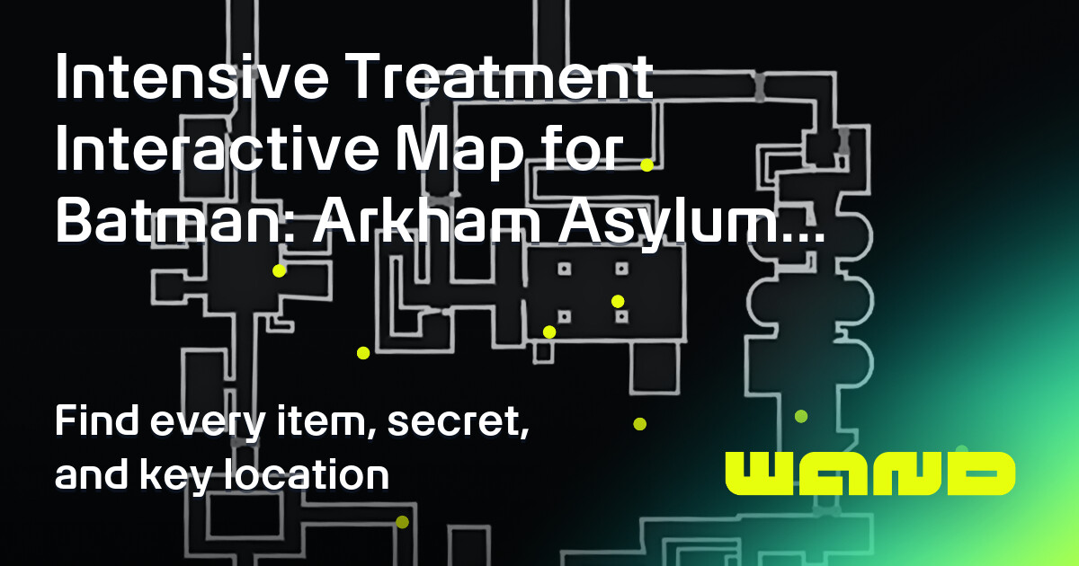 Batman: Arkham Asylum GOTY Edition 的 Intensive Treatment 地图 Checklist ...