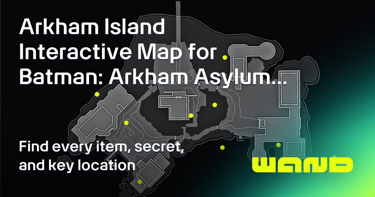Carte Secrète - Carte Arkham Island pour Batman: Arkham Asylum GOTY ...