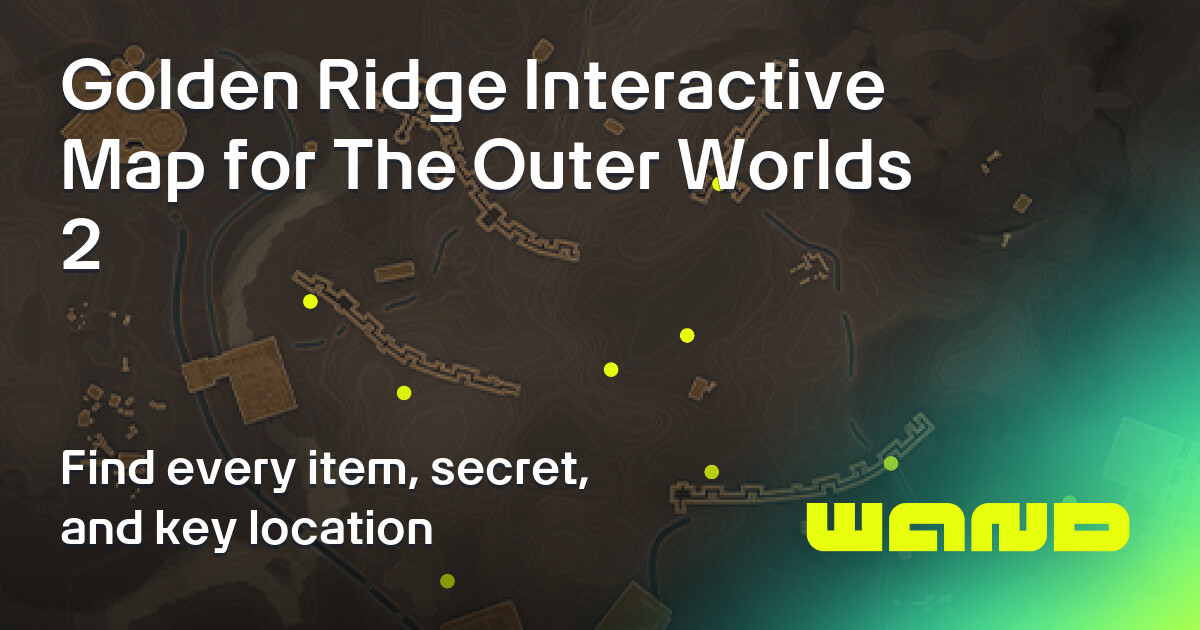 Voyage rapide - Carte Golden Ridge pour The Outer Worlds 2 Checklist ...