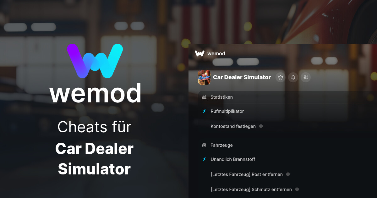 Car Dealer Simulator Cheats und Trainer für PC - WeMod