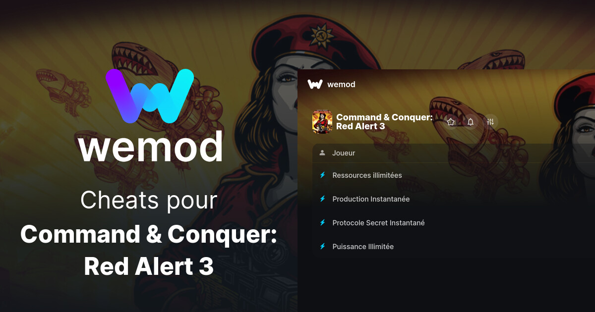 Cheats et trainers pour Command & Conquer: Red Alert 3 sur PC | WeMod